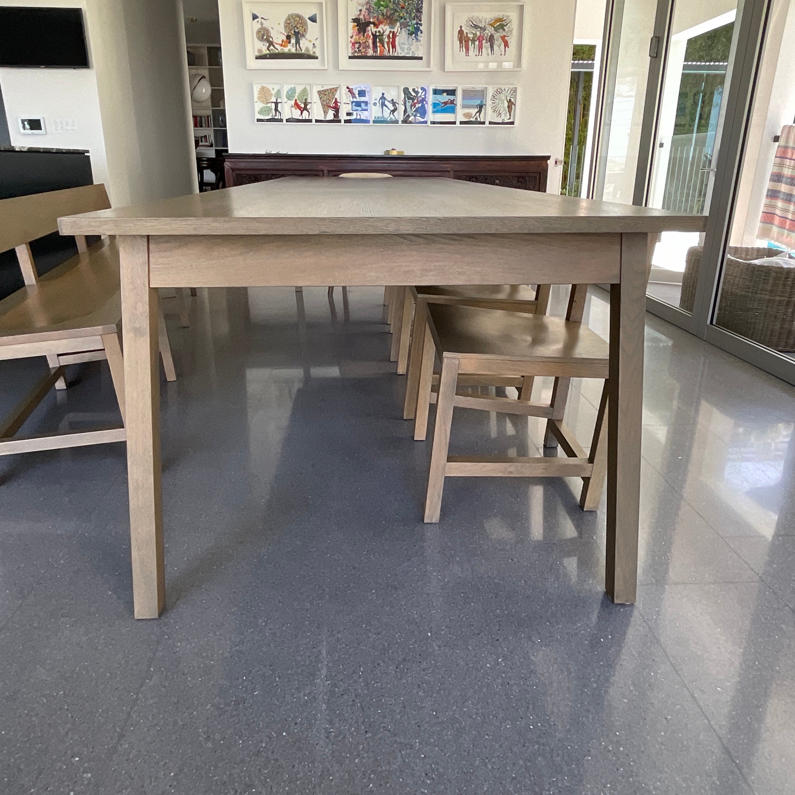 Moooi Shaker Table Bench & 4 Chairs Stained Oak | HFOC – Home Furniture ...
