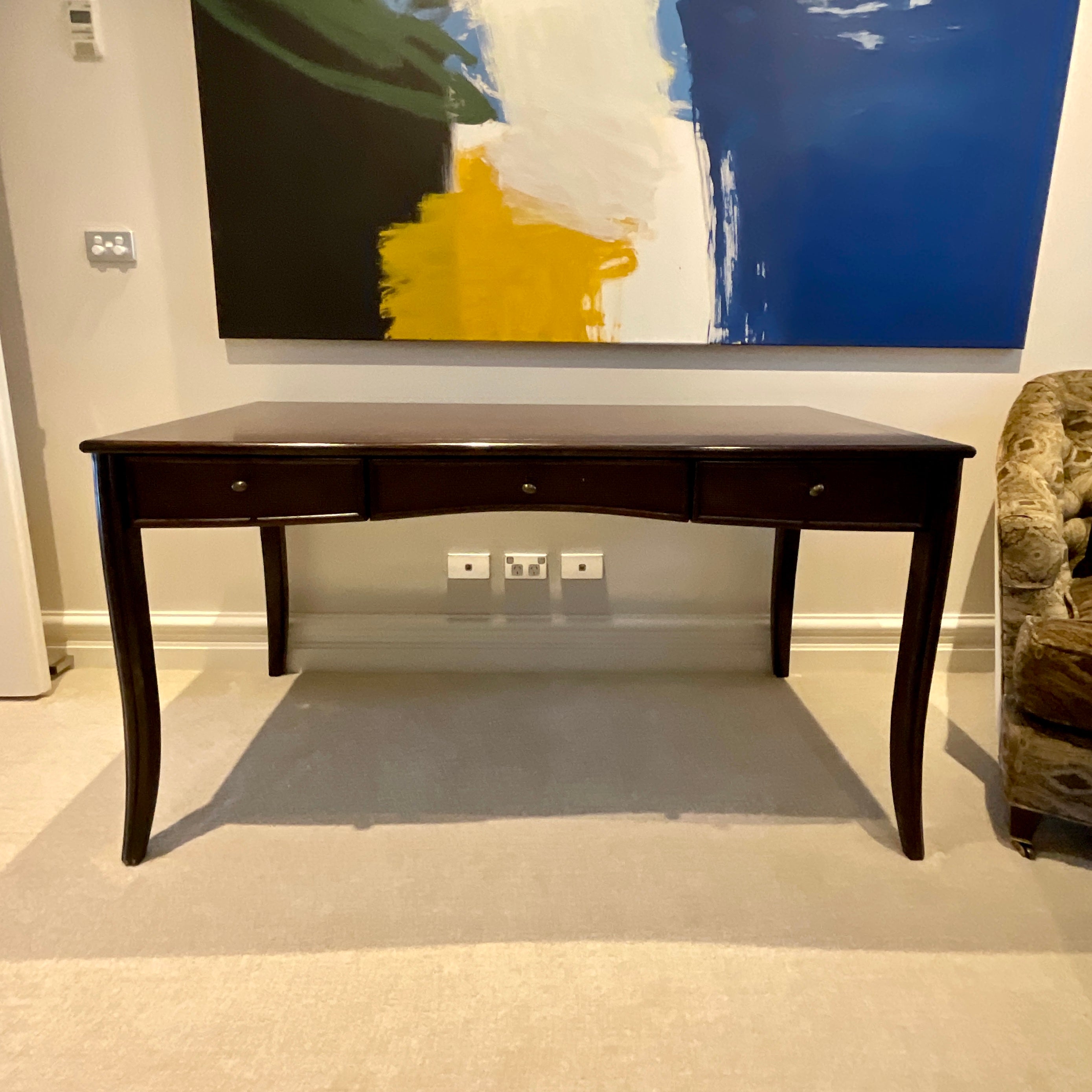 McGuire Barbara Barry Caned Writing Desk with Glass Top | HFOC – Home ...