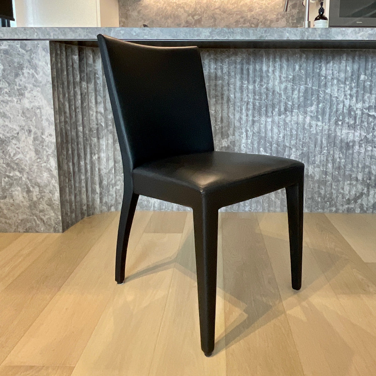 Set of FOUR Leather Dining Chairs by Potocco Italy through Cosh (2 set ...