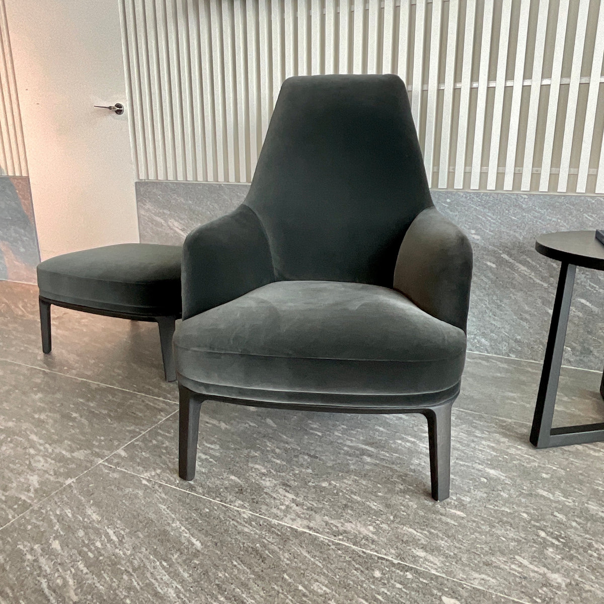 Jane Large Armchair & Footstool by Poliform – Home Furniture on Consignment