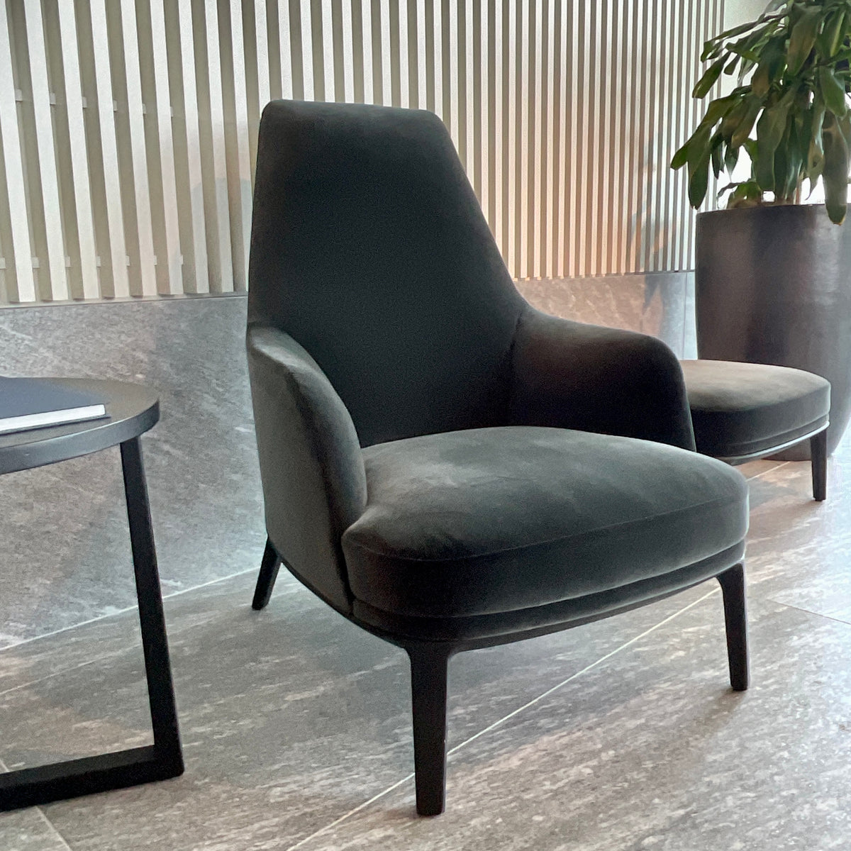 Jane Large Armchair & Footstool by Poliform – Home Furniture on Consignment