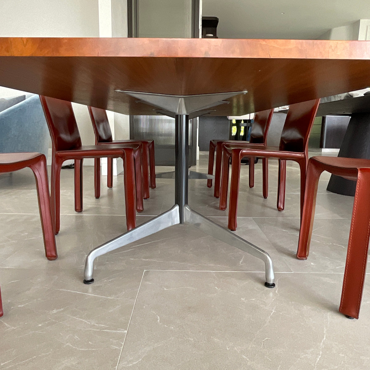 Eames Table Base with Custom Walnut Top – Home Furniture on Consignment