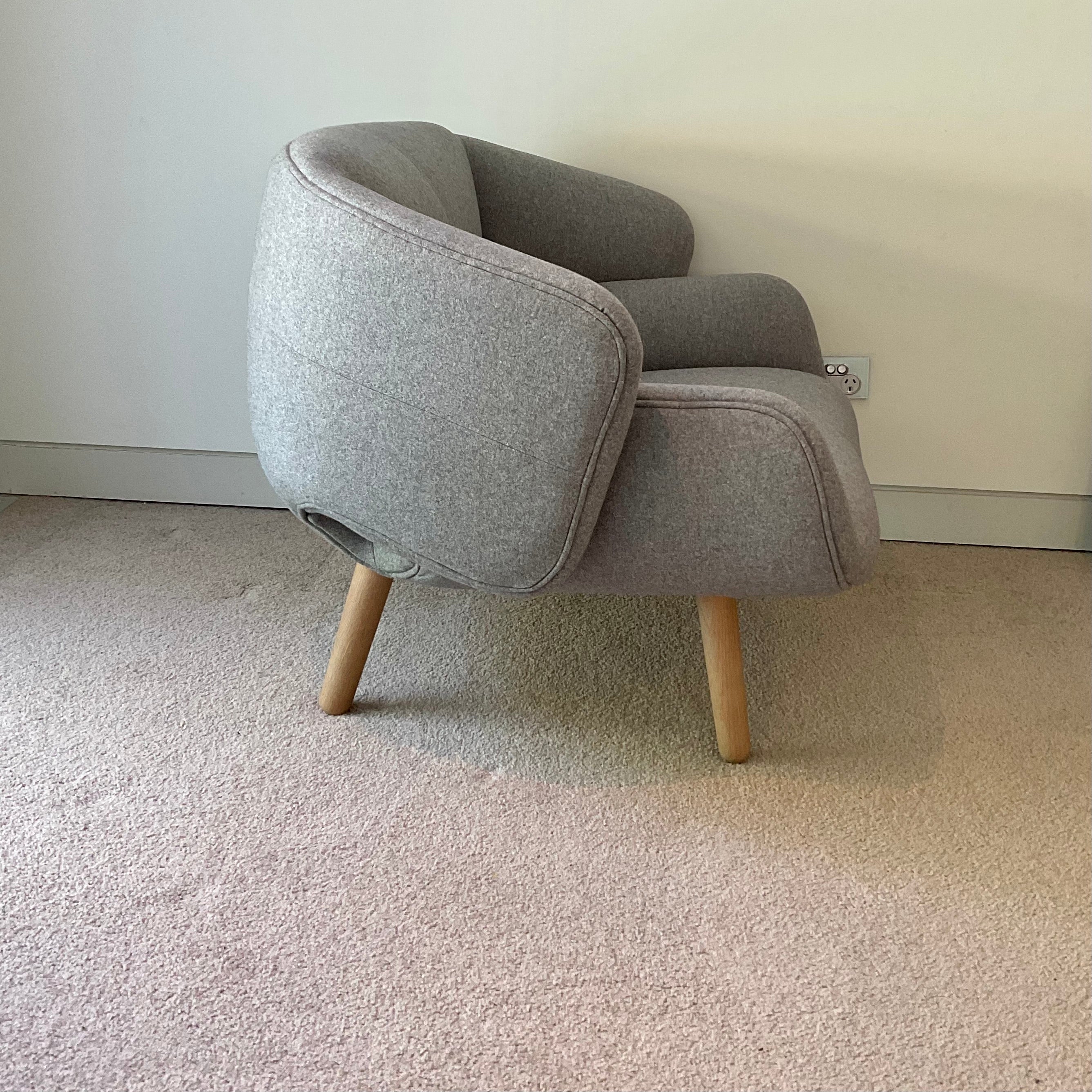 BoConcept Fusion Chair & Footstool Grey Fabric | HFOC – Home Furniture ...