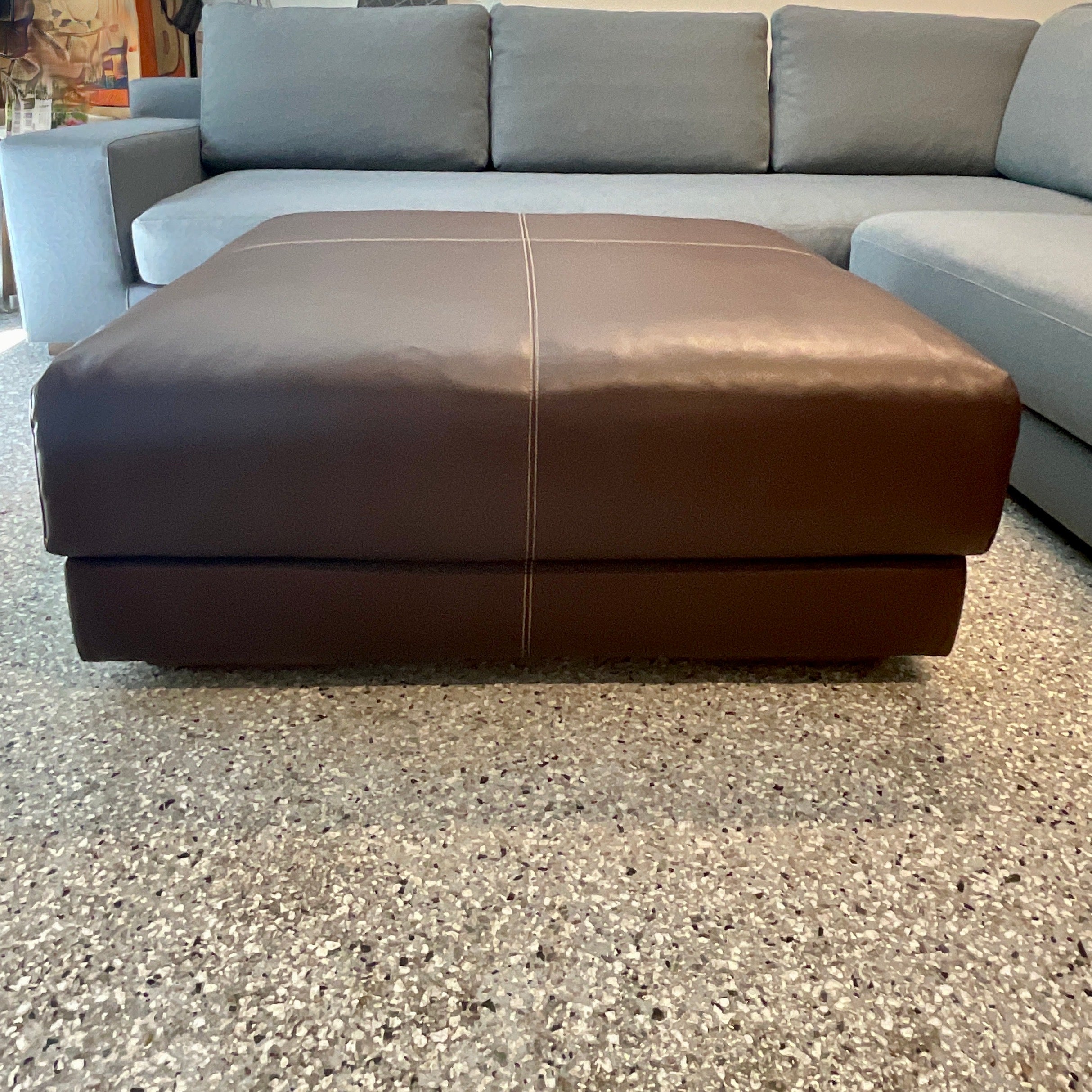 Jardan Empire Ottoman in Brown Leather | HFOC – Home Furniture on ...