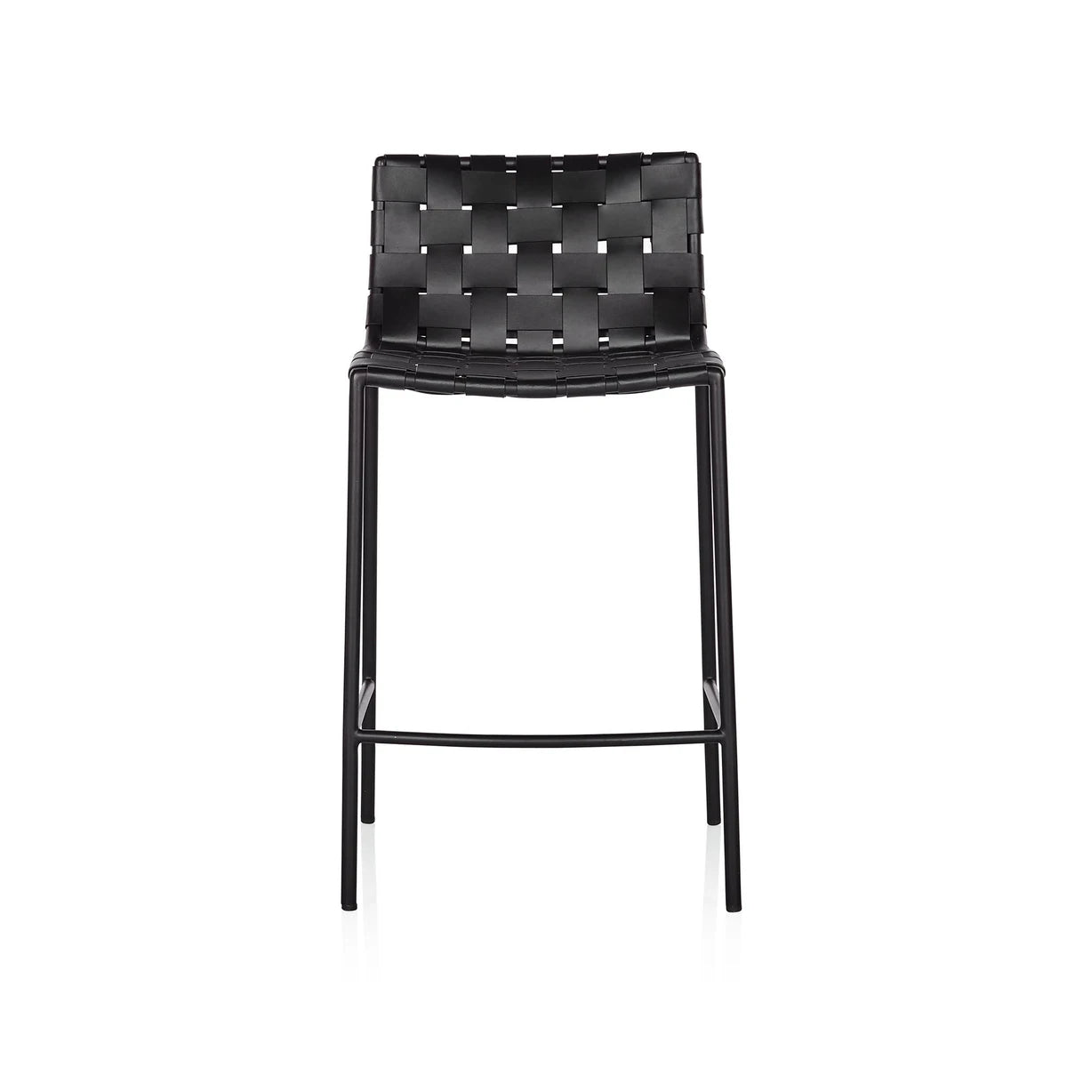 Milano Low Back Woven Leather Barstool by Coco Republic – Home ...
